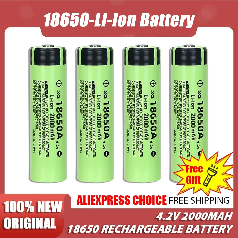 New-4-2V-2000mAh-Battery-Rechargeable-Power-Hot-Sale-18650-High-Quality ...