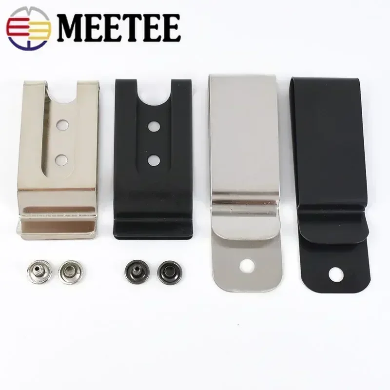 2/5Pcs Meetee Metal Belt Clips Buckle Double Holes Sheath Spring Clip ...