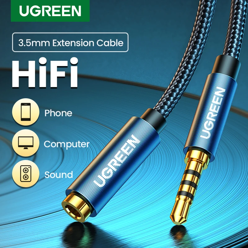 UGREEN 3.5mm Jack AUX Audio Male to Female Extension Cable with ...