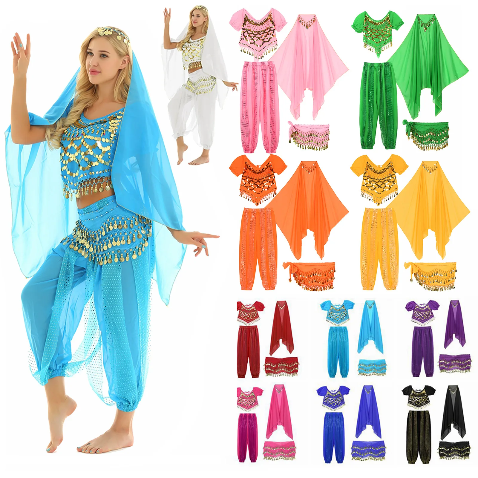 Women-Girls-Belly-Dance-Costume-Halloween-Carnival-Festival-Arabian ...