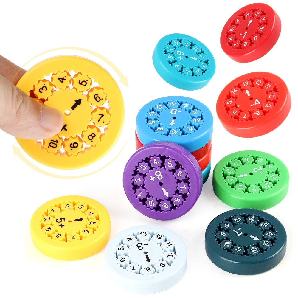 9-Pieces-Math-Fact-Fidget-Spinners-Toys-Addition-Subtraction-Subtract ...