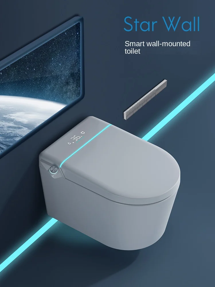 Wall-Mounted-Household-Automatic-Smart-Toilet-Embedded-Suspension ...