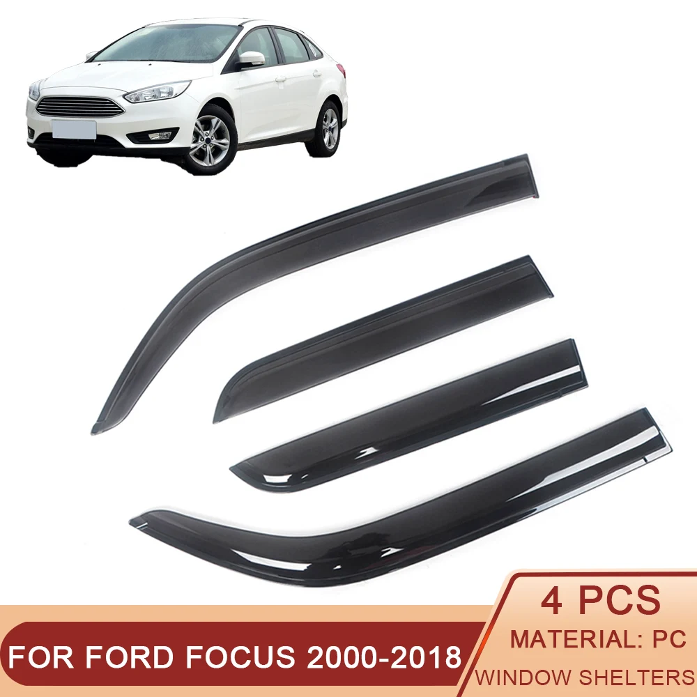 For-Ford-Focus-MK1-MK2-MK3-2000-2018-Auto-Side-Window-Wind-Deflectors ...