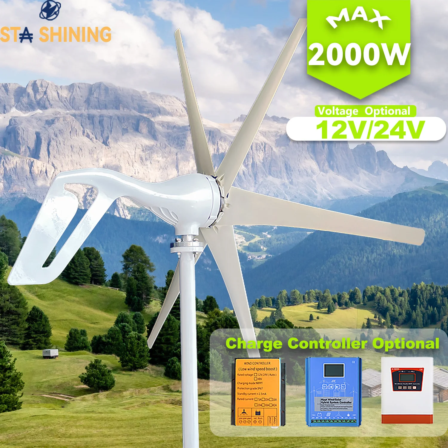 Higher-Output-Horizontal-Wind-Turbine-Generator-2000W-Windmill-w-MPPT-Charger-Hybrid-Solar-Wind ...