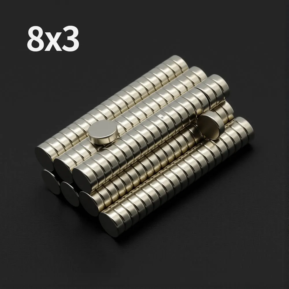8x3mm Powerful Neodymium Magnet N35 NdfeB Permanent Magnetic imanes ...