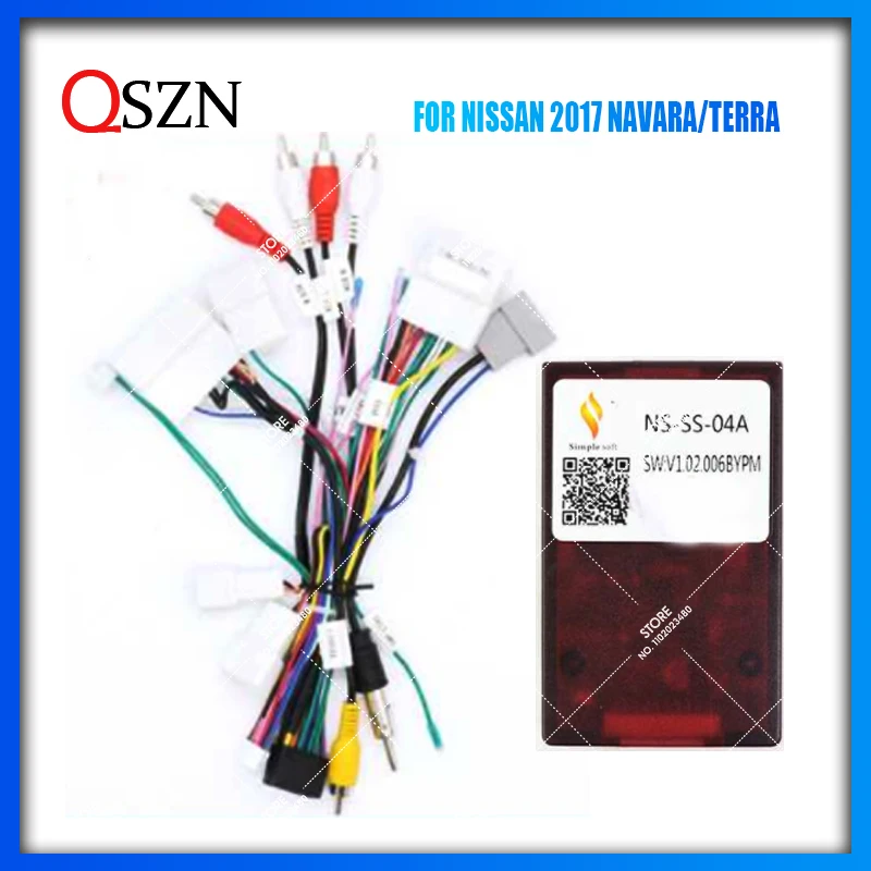 QSZN Android Canbus box NS-SS-04 Adapter For NISSAN 2017 NAVARA/TERRA Wirng Harness Cable Car ...