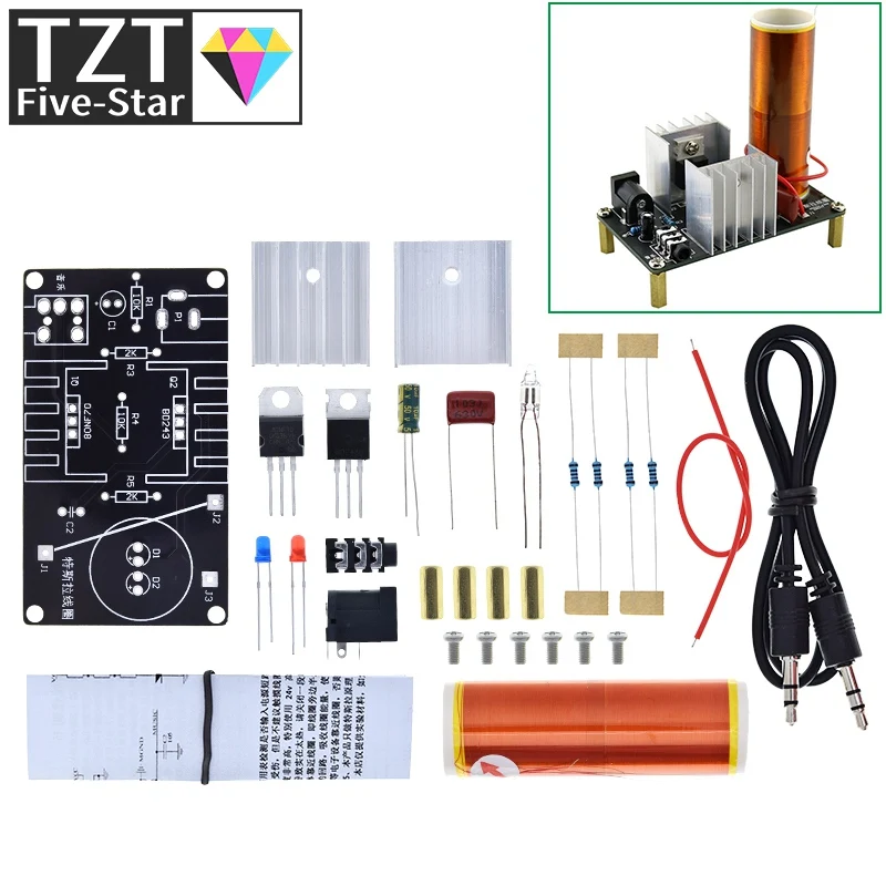 1-Set-Mini-Tesla-Coil-Kit-15W-Mini-Music-Tesla-Coil-Plasma-Speaker ...