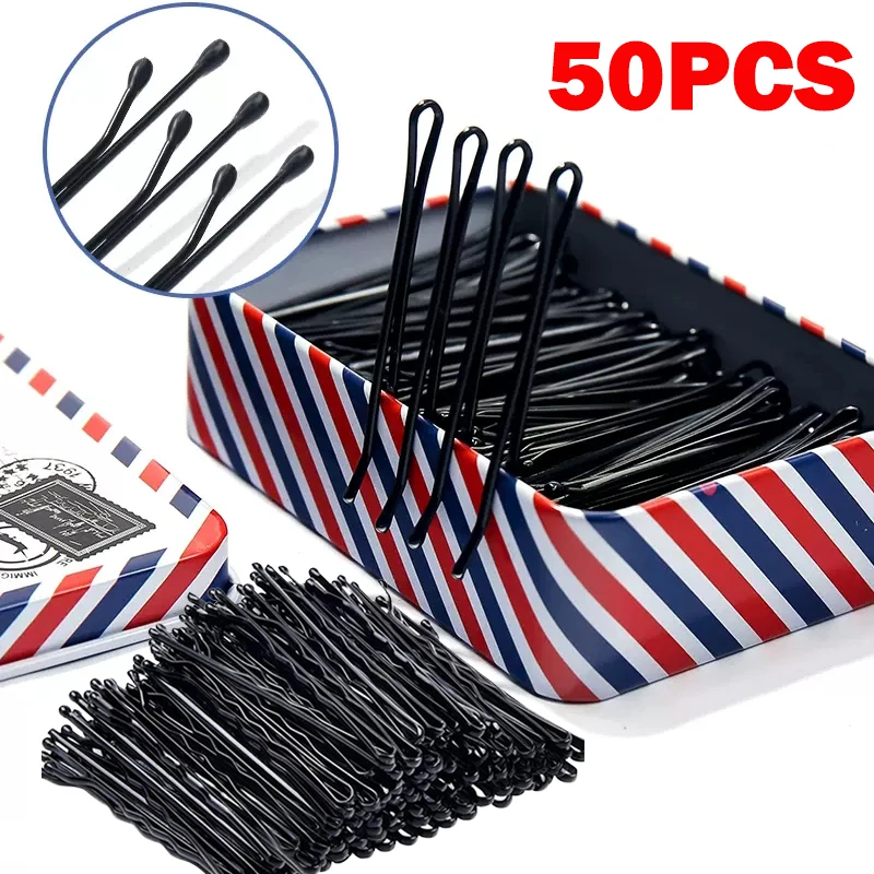 50Pcs 4 Colors Hair Clip Lady Hairpins Curly Wavy Grips Hairstyle ...