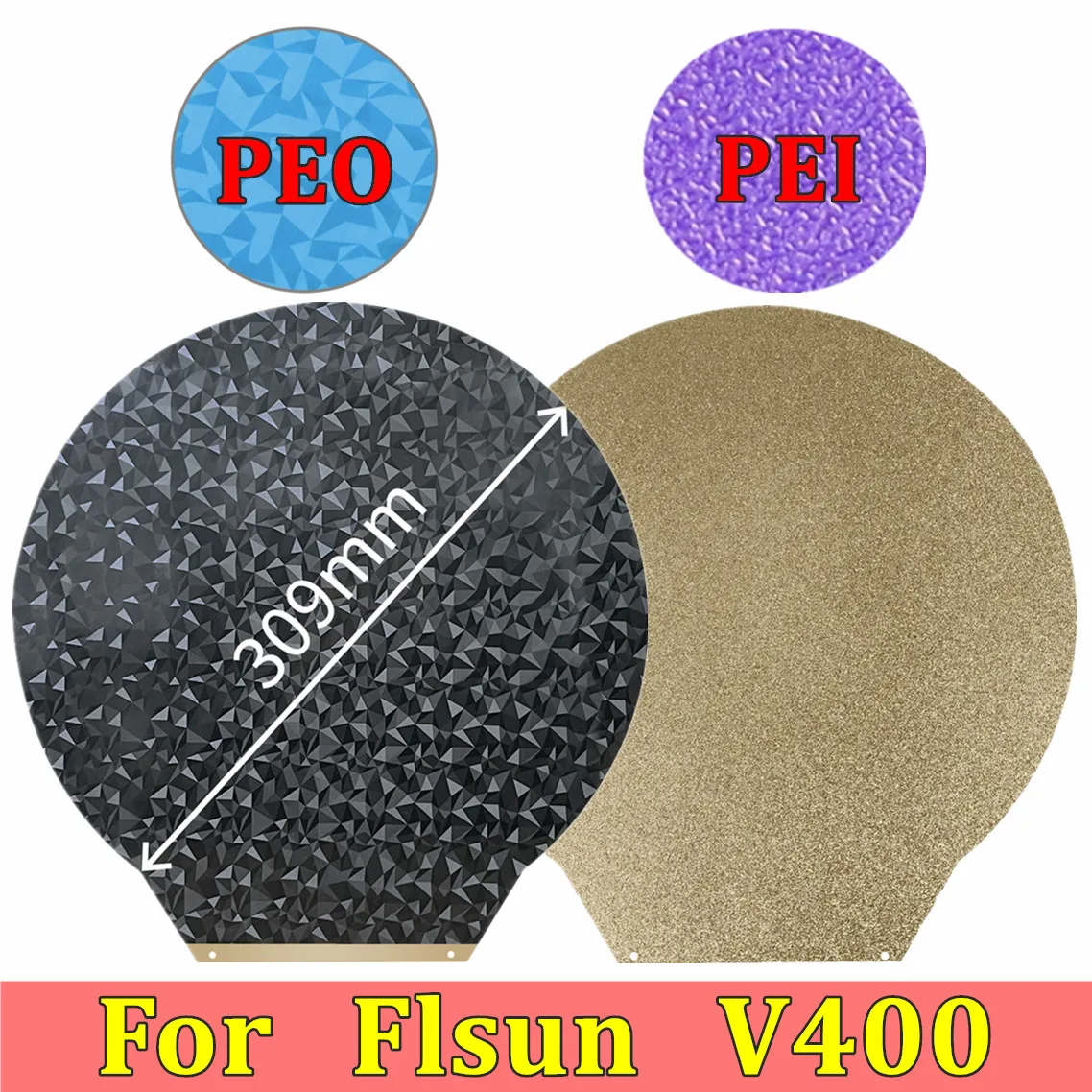 3D-Printer-Hotbed-Build-Plate-PEO-309mm-For-Flsun-V400-Double-sided-PEI ...