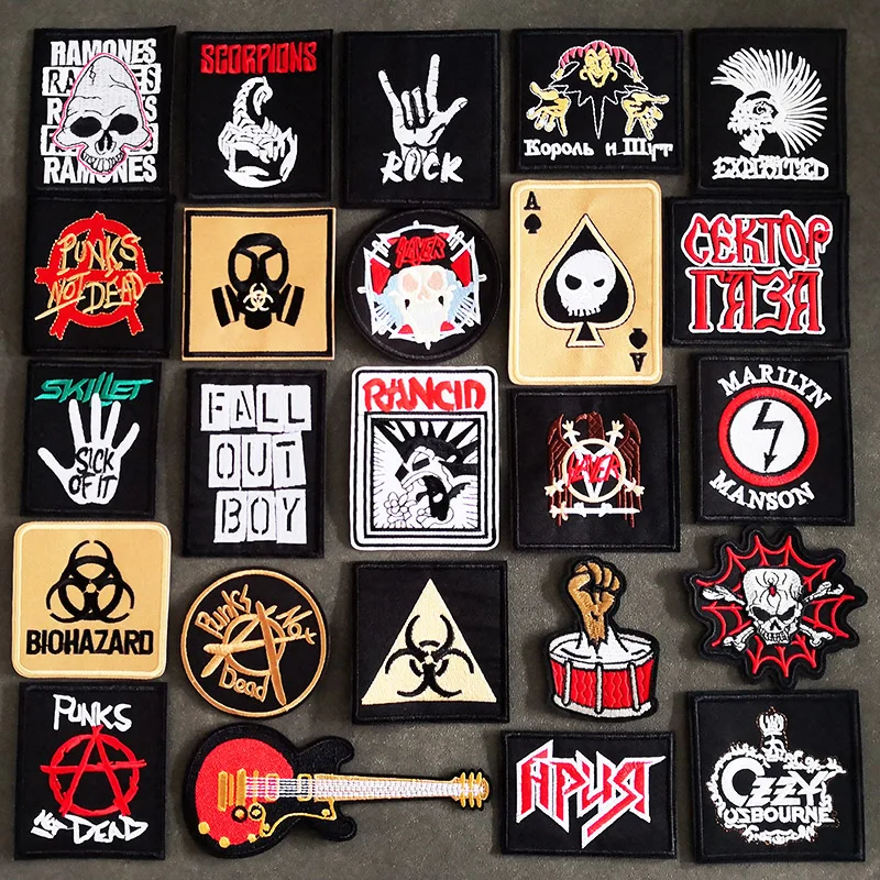 Parches-de-m-sica-Rock-Band-para-planchar-insignias-de-chaqueta-de-tela ...