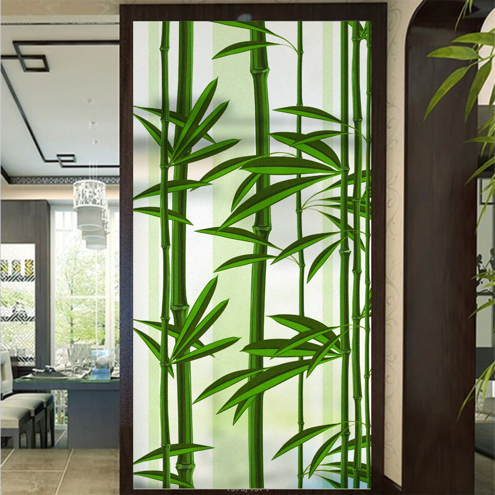 Privacy-Glass-Window-Film-Bamboo-Pattern-Frosted-Glass-Door-Decoration ...