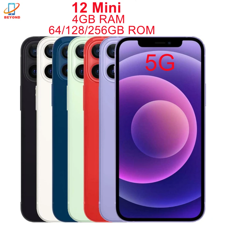 Apple iphone 12 mini iphone12 mini 5.4 "a2176 a2399 desbloqueado genuíno ram 4gb rom 64/128 ...