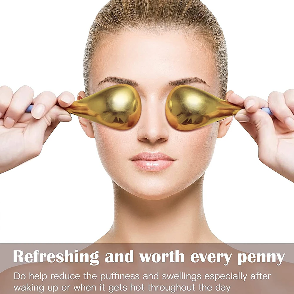 Luxury Rose Gold Cryo Sticks Stainless Steel Facial Ice Globes Cooling ...