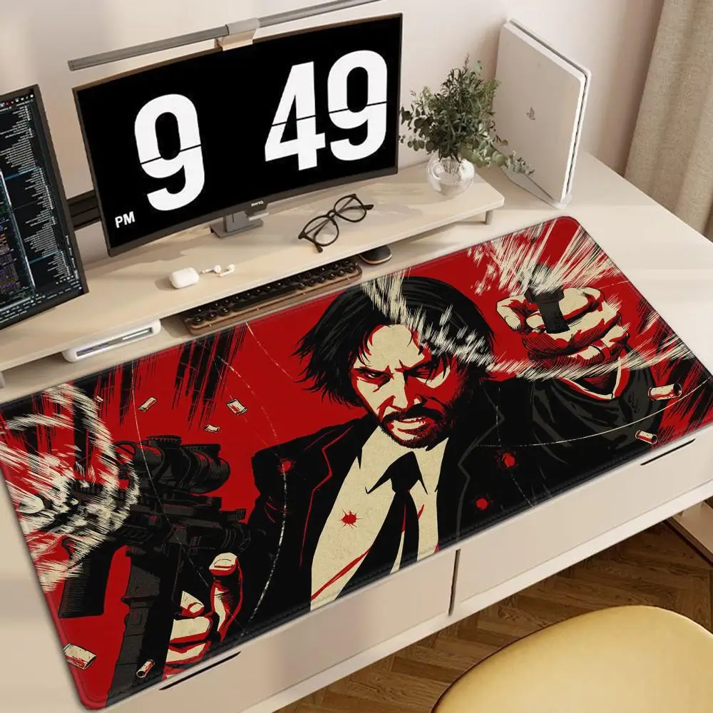 Large Mouse Pad J-John Wick Desk Mat XXL Gaming Accessories Office ...