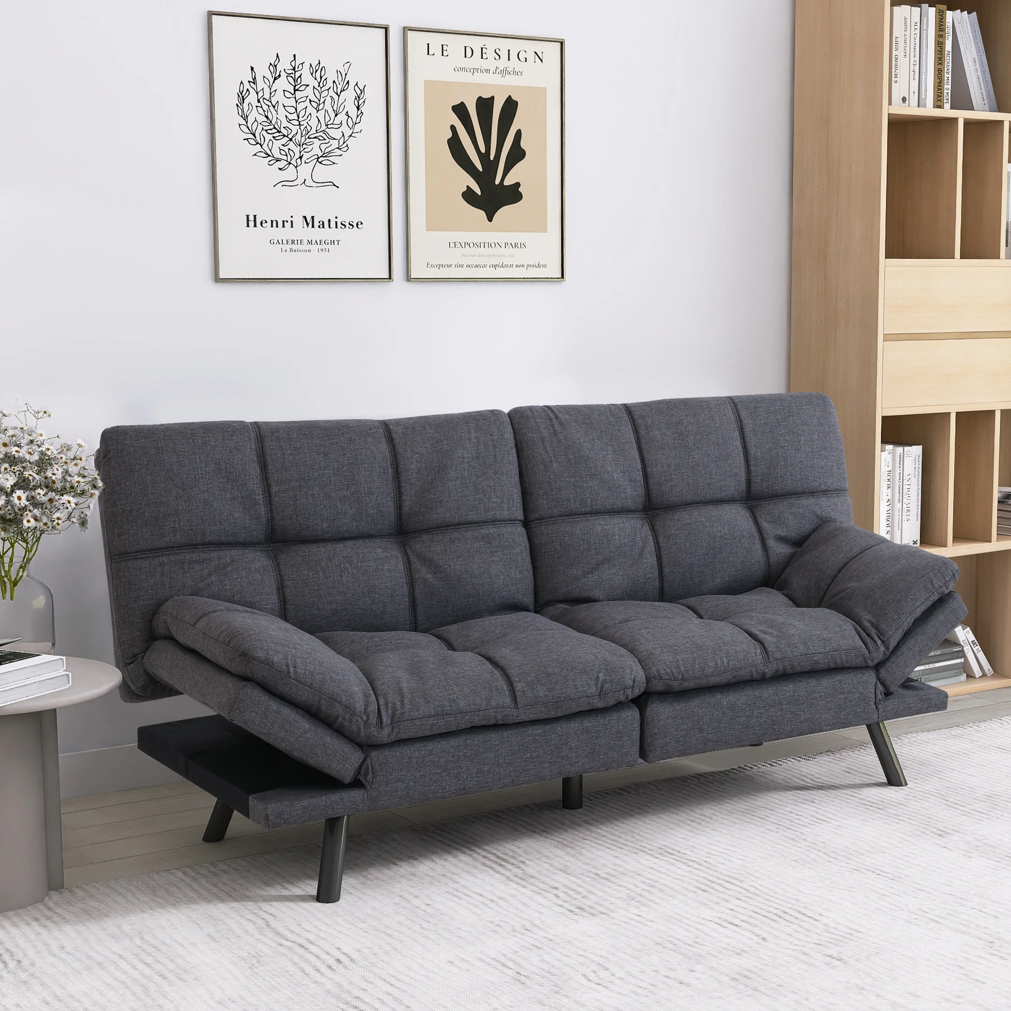Hcore-Futon-Sofa-Bed-Sleeper-Convertible-Futon-Couch-Memory-Foam-Futon ...
