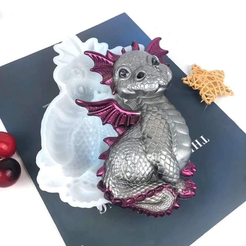 Flying Dragon Epoxy Resin Silicone Mold DIY Plasters Table Ornament ...