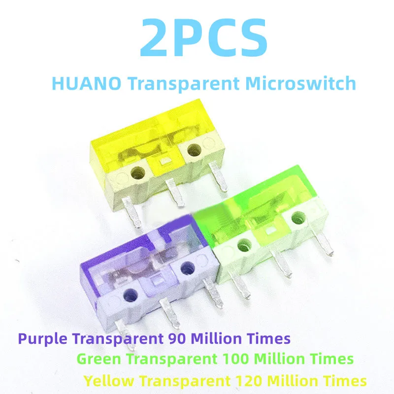 New-HUANO-2PCS-3Pin-Transparent-Purple-Green-Yellow-90-million-100 ...