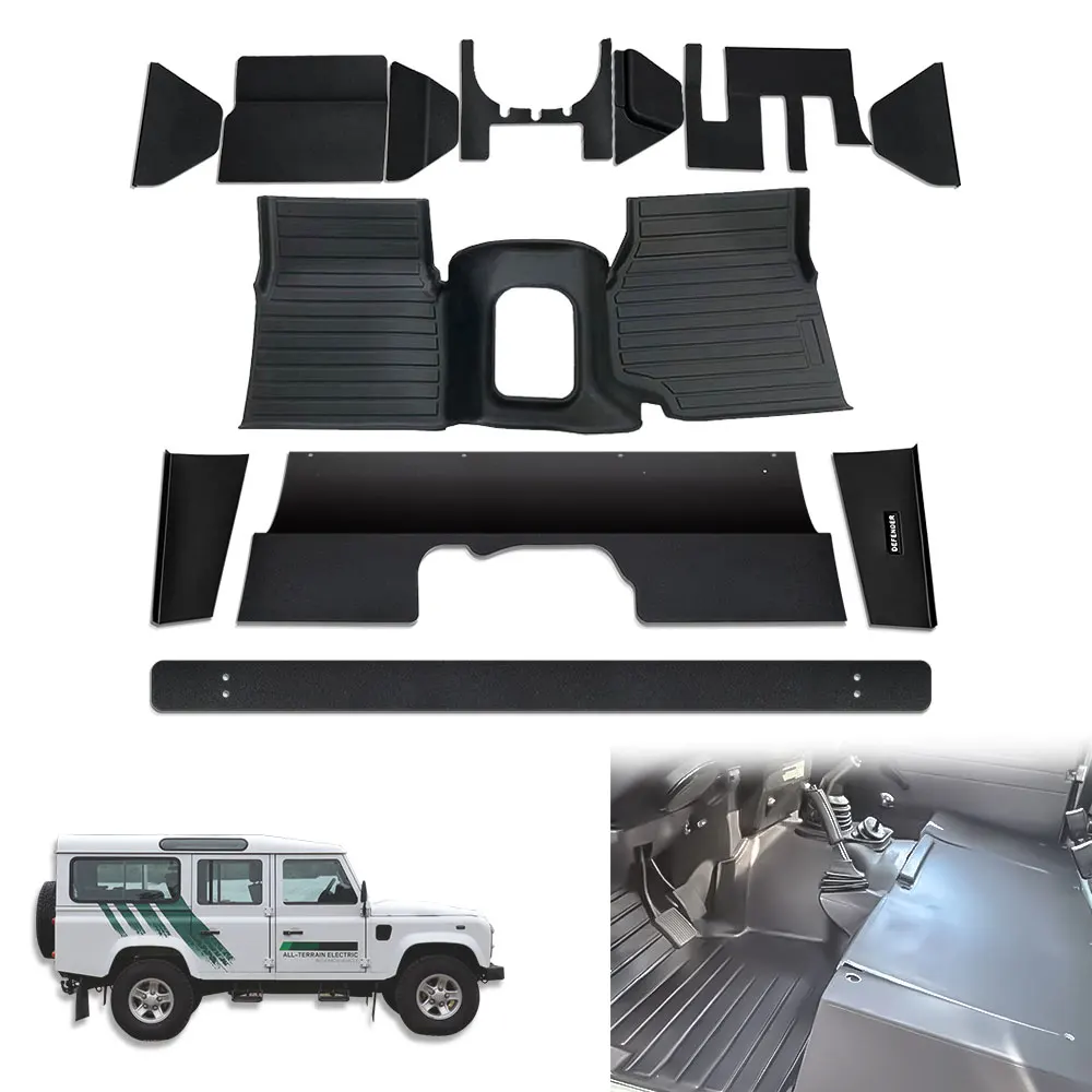 For-Land-Rover-Defender-90-110-TDi300-TD5-Car-Tpe-Floor-Foot-Mat-Black ...