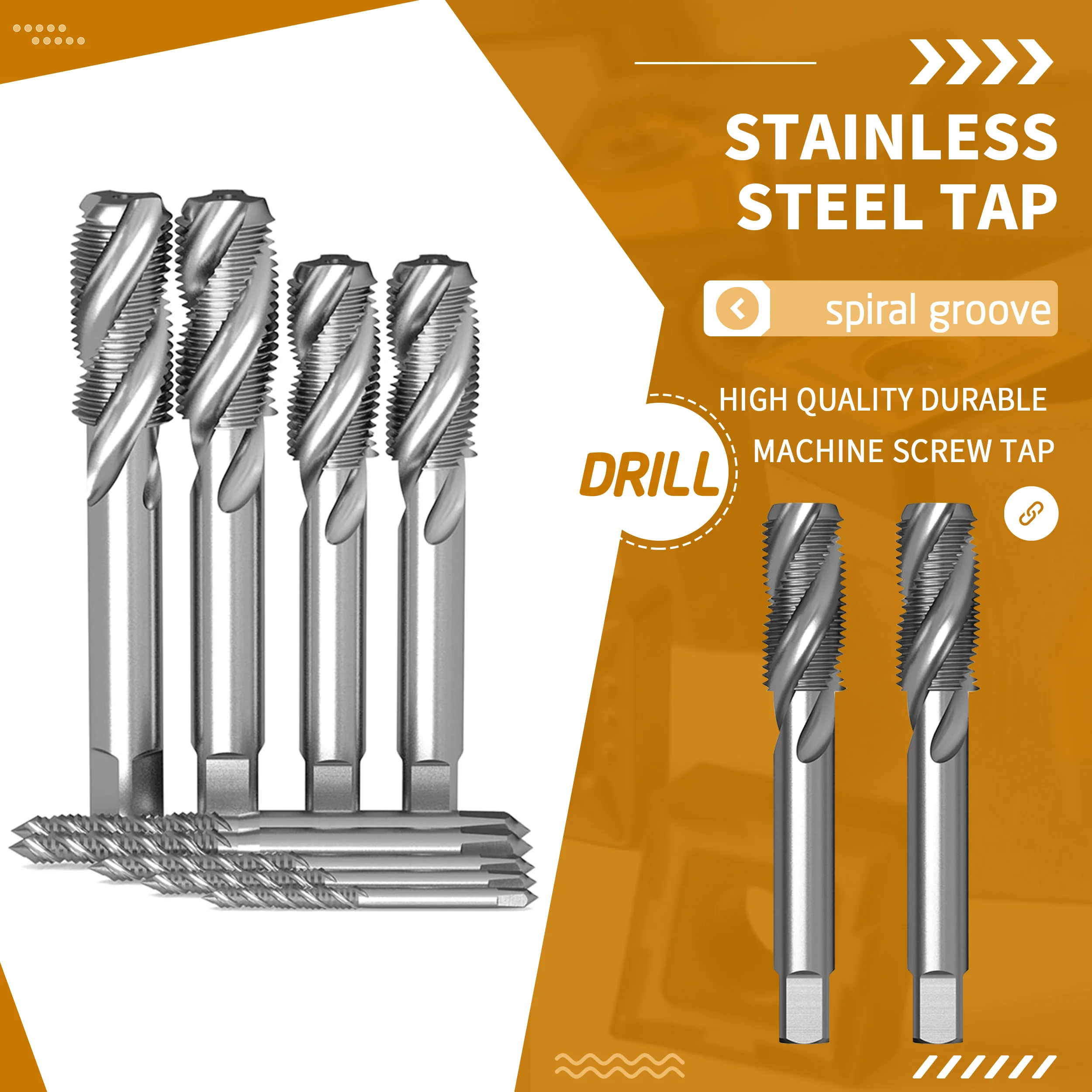 High-quality Sturdydurable Machine Spiral Tap Spiral Groove Stainless ...