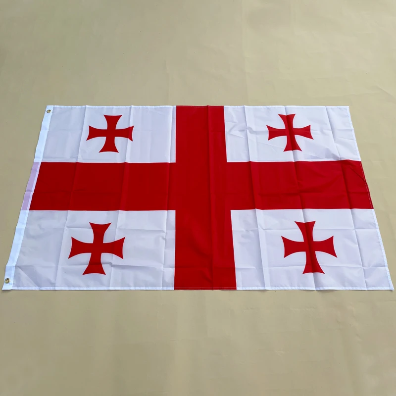 EOODLOVE-FLAG-Georgian-Flag-90x150cm-Hanging-Polyester-High-Quality ...