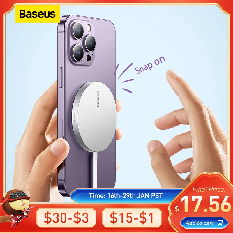 Baseus 15w Magnetic Wireless Chargers For Iphone 14 Series Fast Chager ...