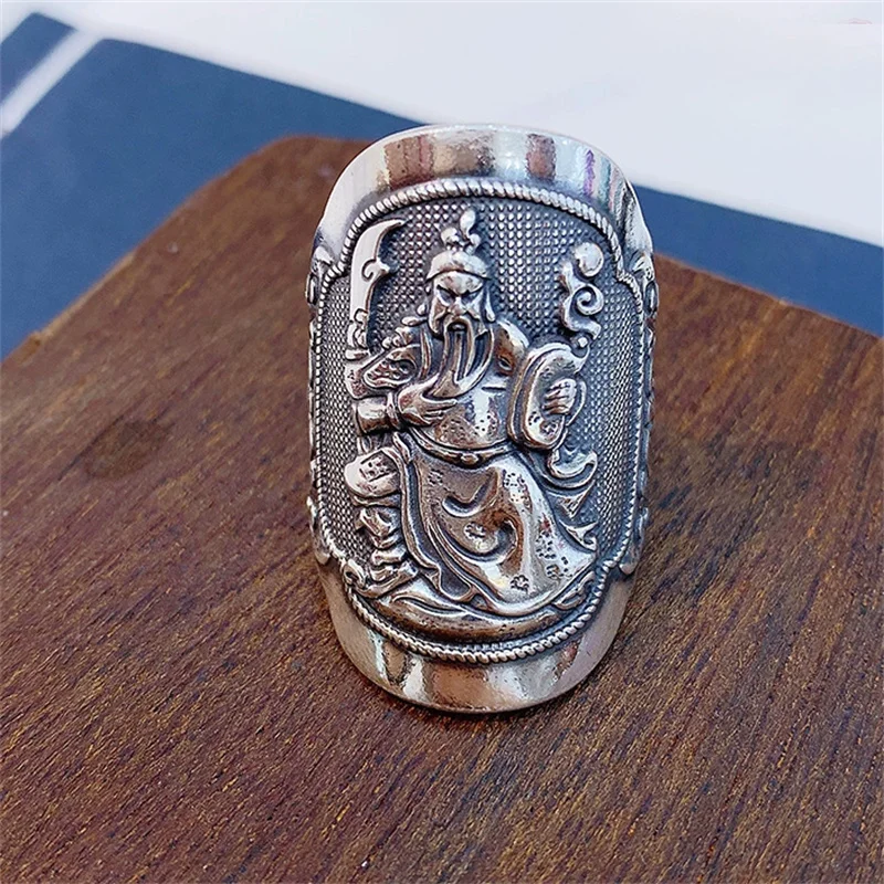 Personality General Guan Yu Design Ring For Men Finger Accessories ...