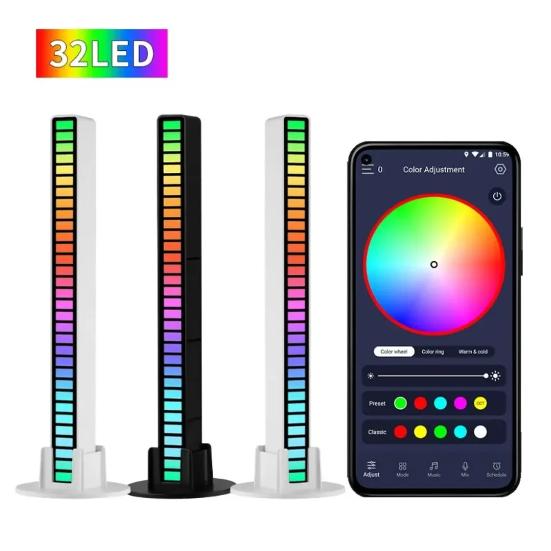 32-LEDS-Smart-RGB-Light-Bar-LED-Light-Music-Rhythm-Ambient-Pickup-Lamp ...