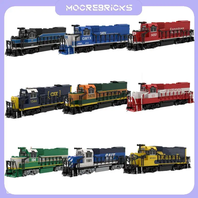 Classic GP15 Series Train Model Modern Car Modular MOC Building Blocks ...