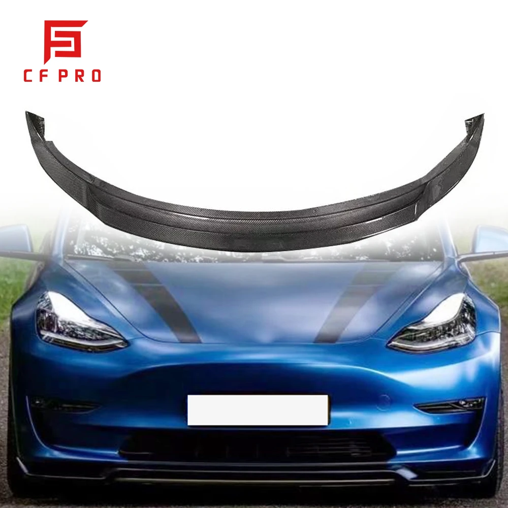 ART-Style-Carbon-Fiber-Car-Front-Lip-and-Splitter-For-Tesla-Model-3 ...