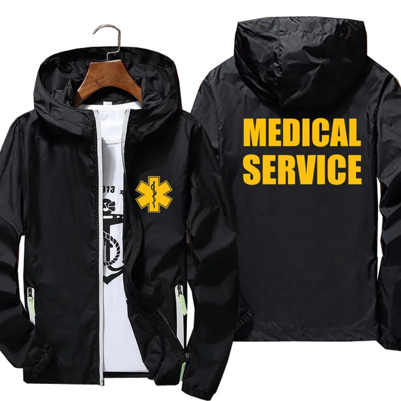 Men Women Bomber Hooded Jacket EMT Paramedic Emergency Medical Services ...