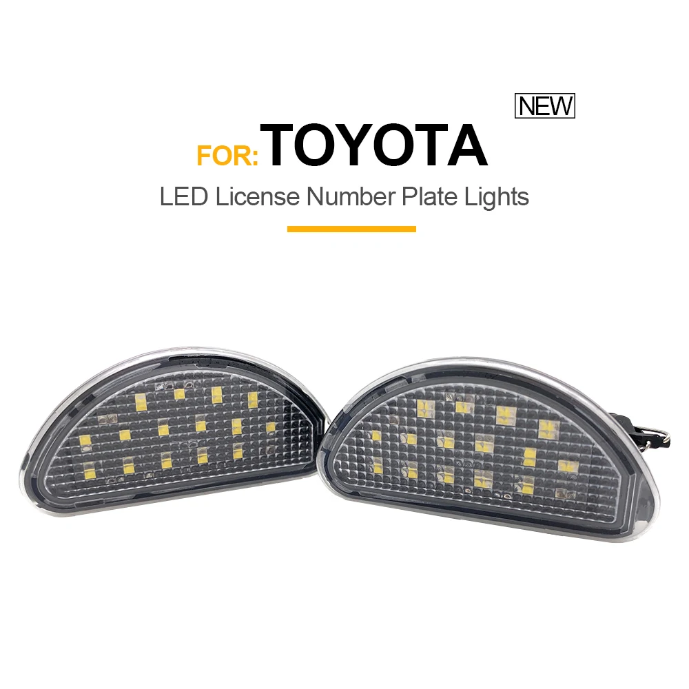 2Pcs LED Car Licence Number Plate Light Lamp White For Toyota Aygo MK I ...