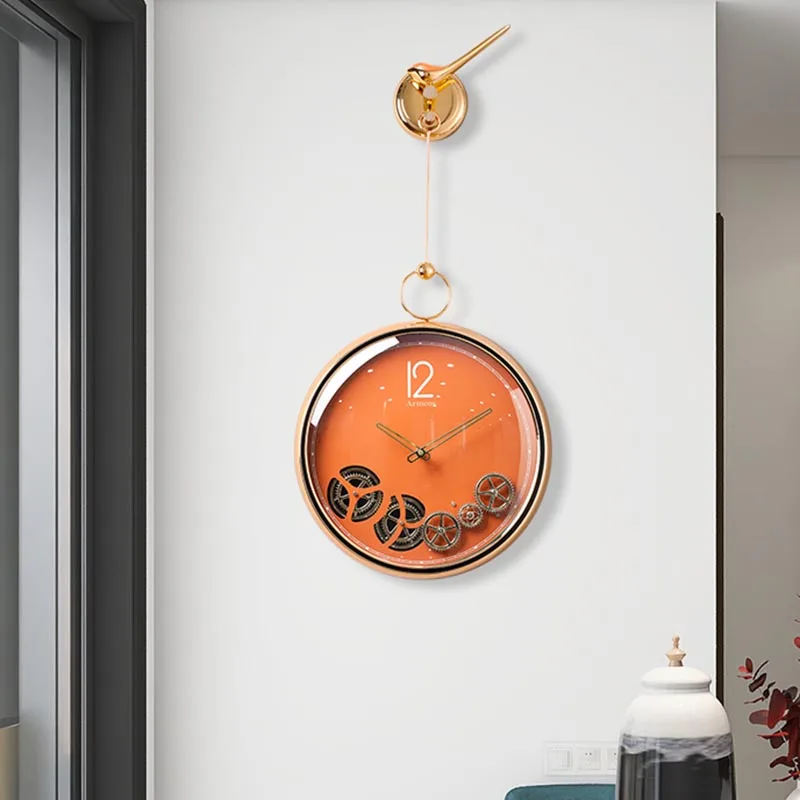 Round-Luxury-Wall-Clock-Kitchen-Stylish-Silent-Office-Minimalist ...