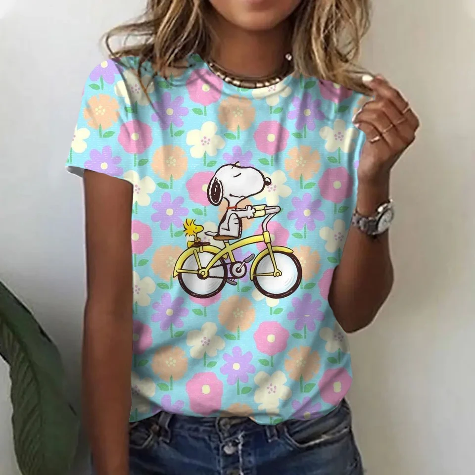 Camiseta De Snoopy Para Mujer Peanuts X Brava Brava Fabrics