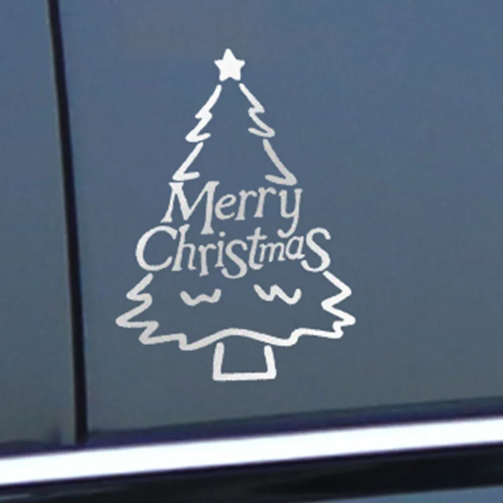 Graphics-Merry-Christmas-Tree-Reflective-Sticker-Car-Window-Windshield ...