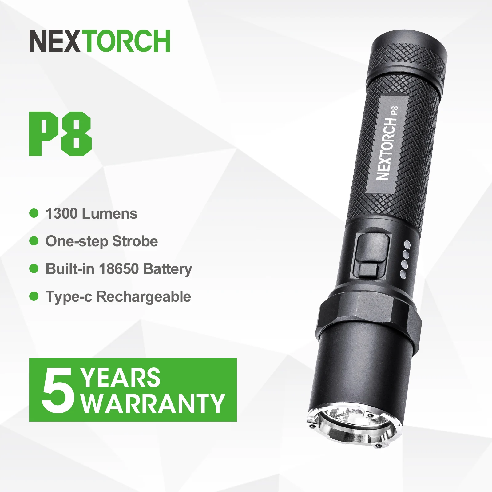 Nextorch-P8-Military-Tactical-Flashlight-1300-Lumens-High-Power-LED ...