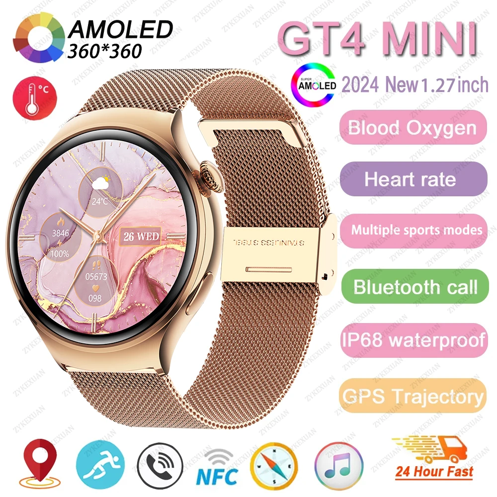For-Huawei-GT-4-Mini-NFC-Smart-Watch-Women-GPS-Tracker-1-27inch-AMOLED ...