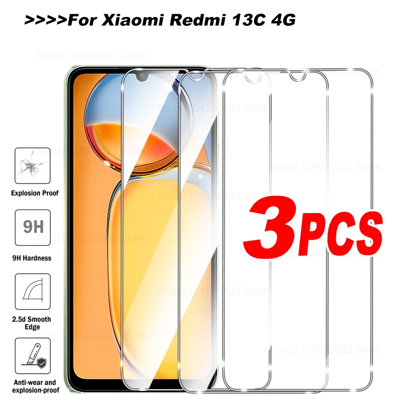 Protetor-de-Tela-Temperado-para-Xiaomi-Redmi-13C-4G-Redmi-13C-Redmi-13 ...