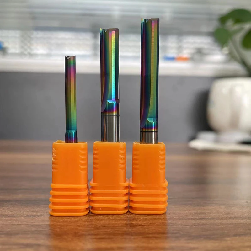 50pcs-Colorful-Coated-3-175mm-4mm-6mm-8mm-Two-Flutes-Straight-Slot-Bit ...