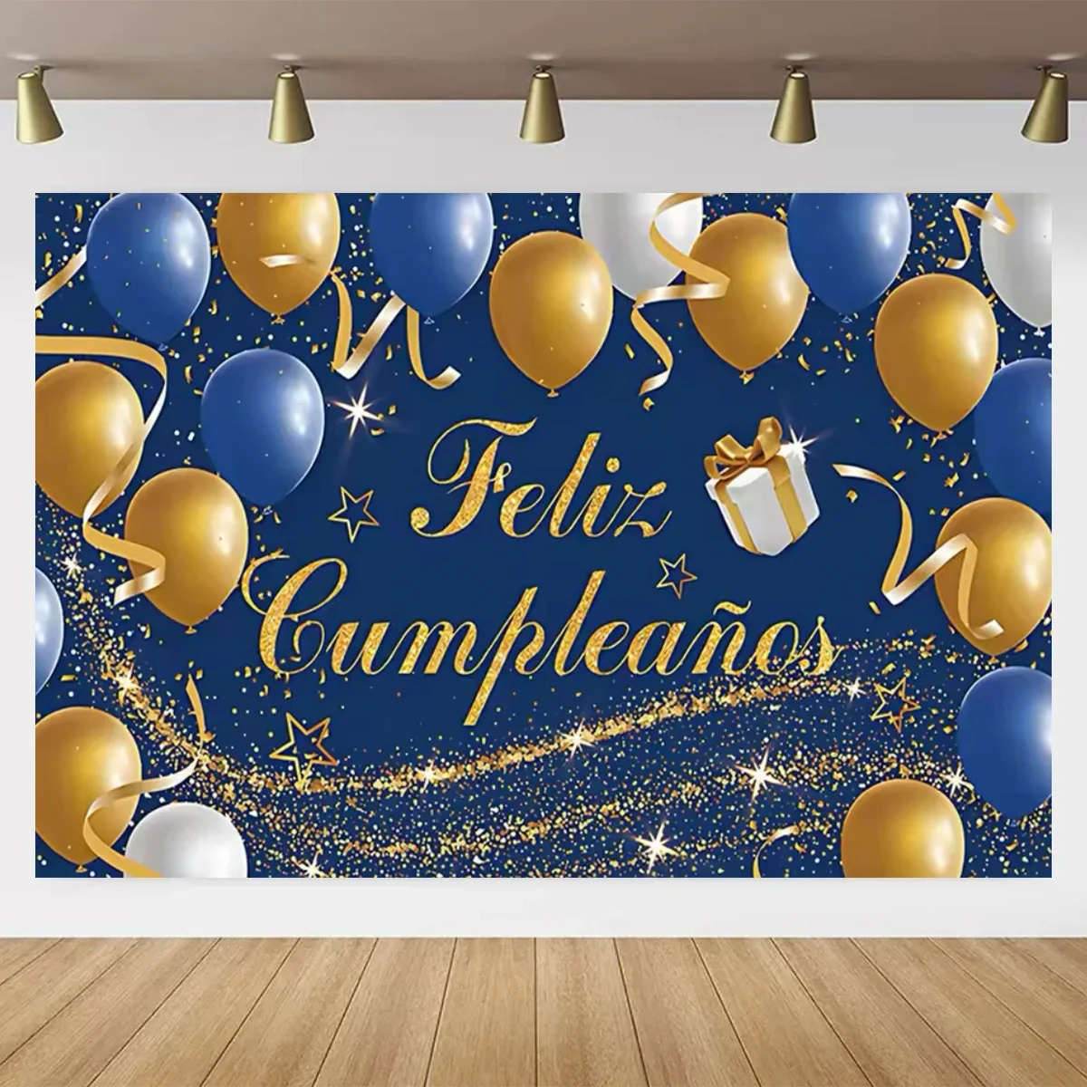 Spanish Birthday Theme Feliz cumpleaños Pink Gold Sparkling Balloon ...