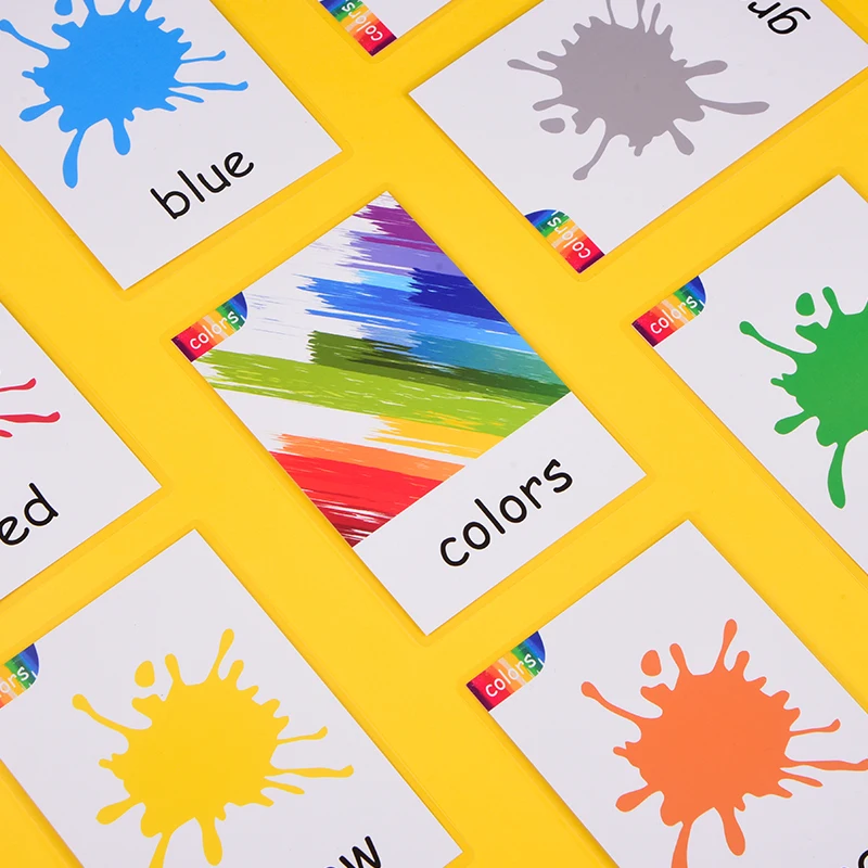 12pcs-English-Color-Word-Cards-for-Children-Enlightenment-Cognitive ...