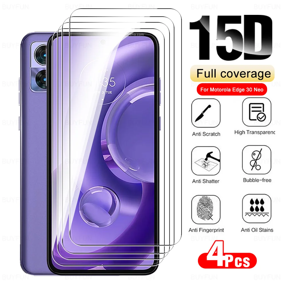 4Pcs-Screen-Protector-For-Motorola-Edge-30-Neo-5G-20-Pro-Protective ...