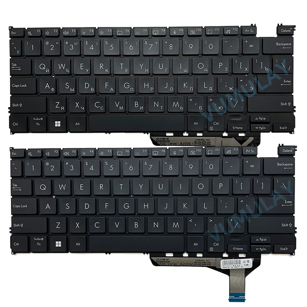 US/Russian Backlit Keyboard for ASUS Zenbook UM3402YA UM3402YAR UM3402Y ...