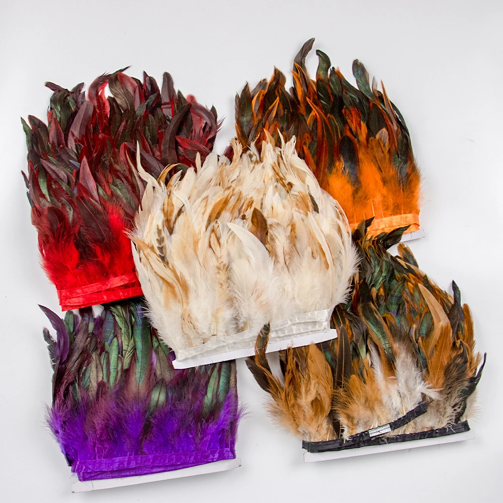 Natural-White-Rooster-Feather-Trim-12-16cm-Chicken-Feather-Ribbion ...