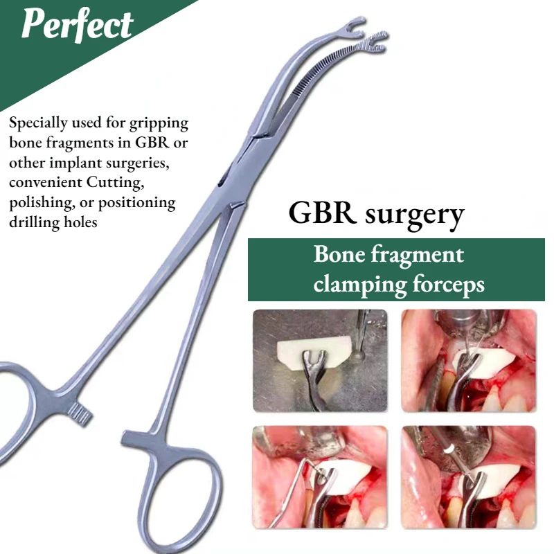 Dental-Non-Slip-Head-with-Toothed-Bone-Clamp-Forceps-for-Implanting ...