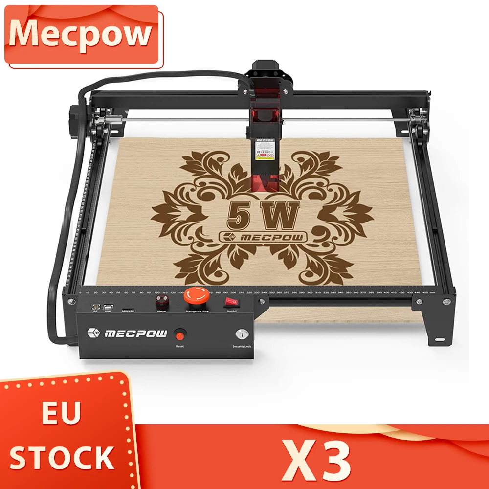 Mecpow-X3-Laser-Engraver-5W-Laser-Power-Fixed-Focus-0-01mm-Accuracy ...
