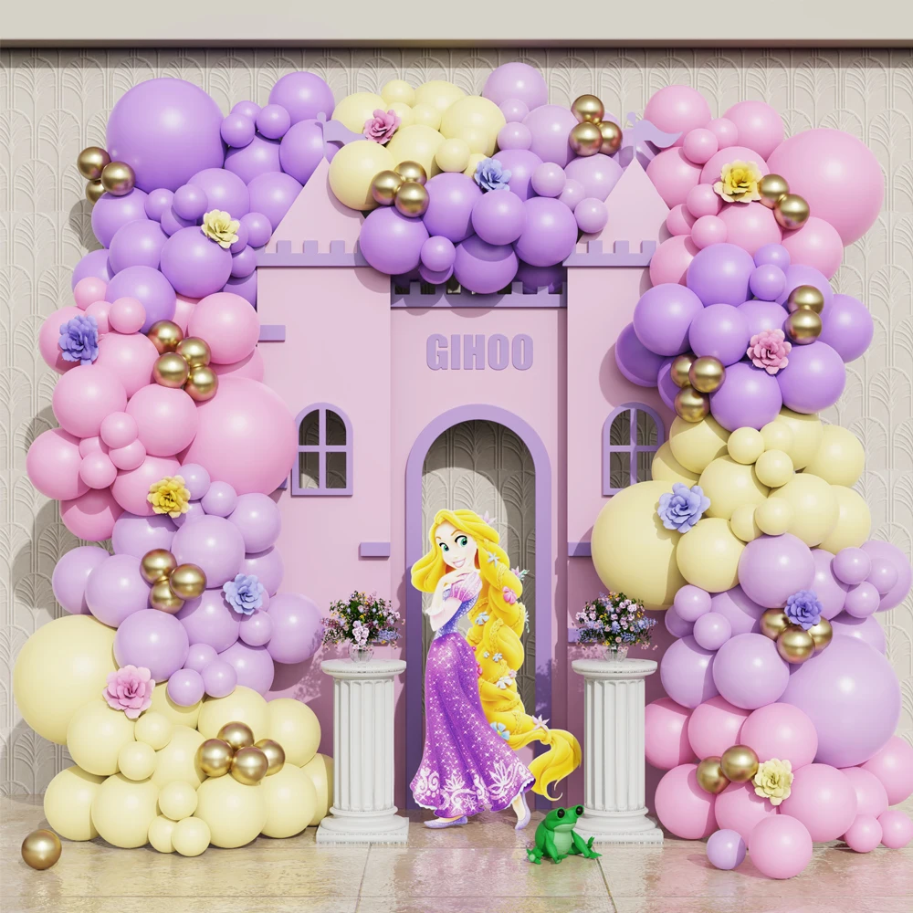 133pcs-Disney-Princess-Rapunzel-Balloon-Arch-Garland-Kit-Pink-Purple ...