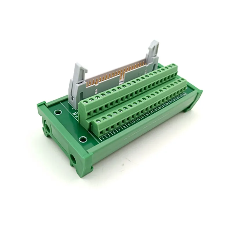 DIN Rail Mount IDC40 2x20Pins 0.1" Male Header Breakout Board, Terminal Block, Connector.