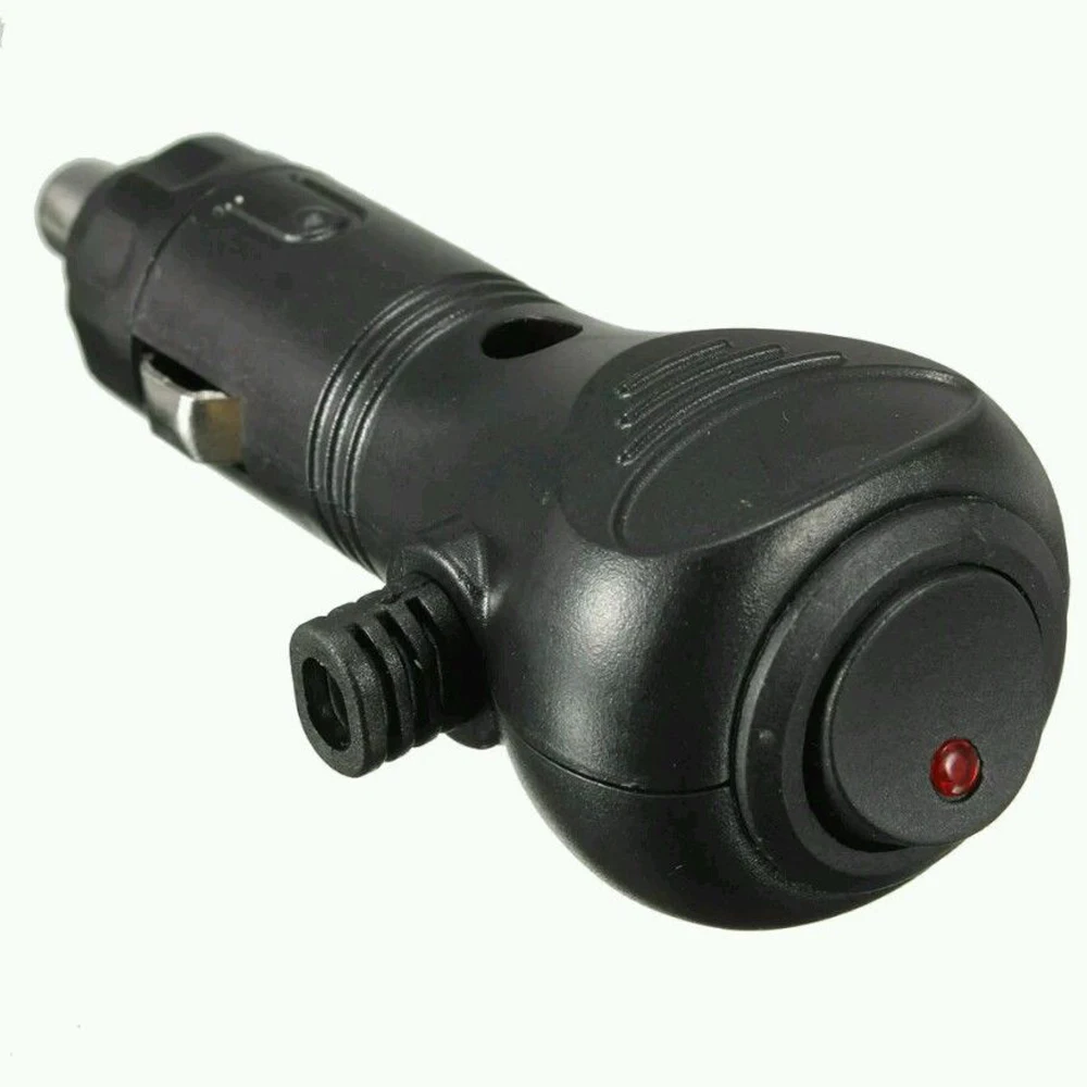 Carro-cigarros-isqueiro-tomada-12V-macho-carregador-conector-LED-On-Off ...