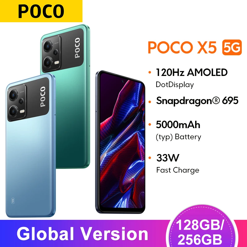 Teléfono Inteligente POCO X5 5G versión Global, Smartphone con Pantalla ...
