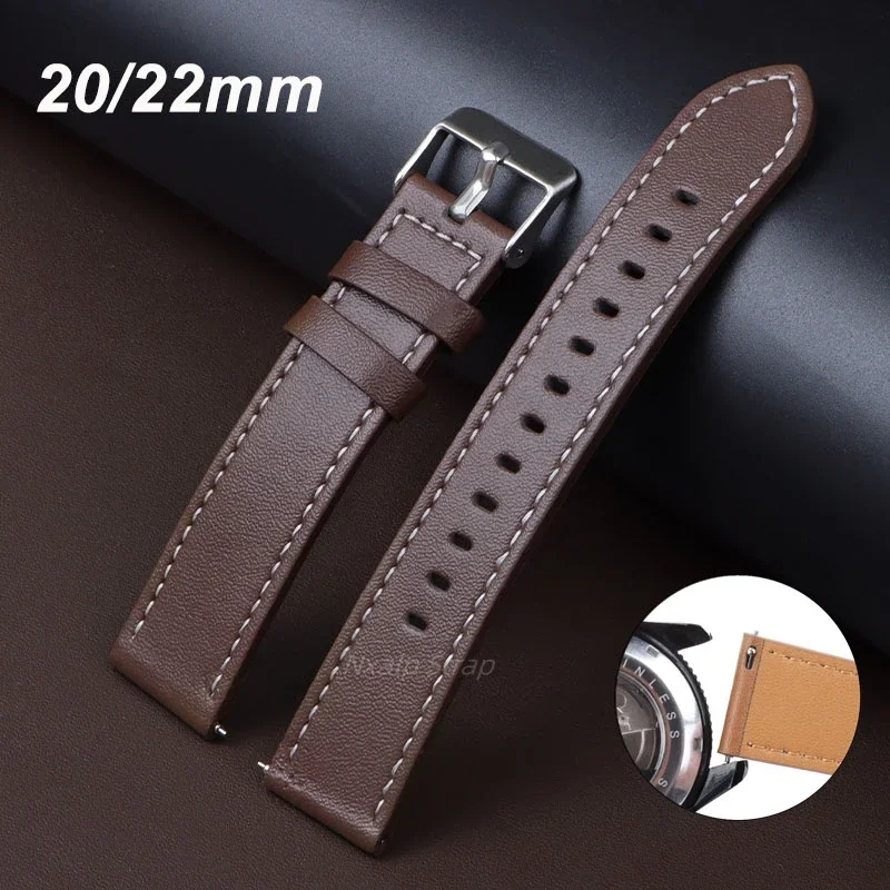 Leder-Uhrenarmband-Schnellverschluss-20-mm-22-mm-universelles ...